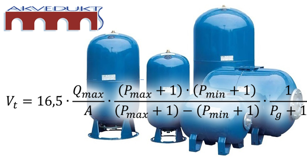 Sizing a Pressure tank, calculation of volume | Akvedukts